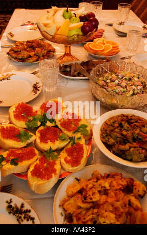 Traditional Russian Welcome food, Russian Food on a table, Russian ...
