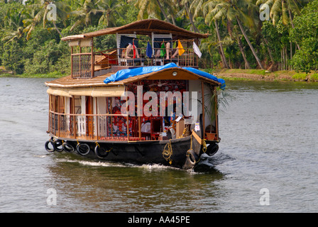 A Traditional Rice Boat on the Kerala Backwaters Stock Photo - Alamy
