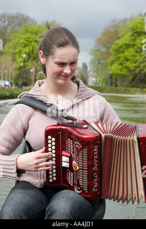 Female Irish accordion player University of limerick Ireland Stock ...