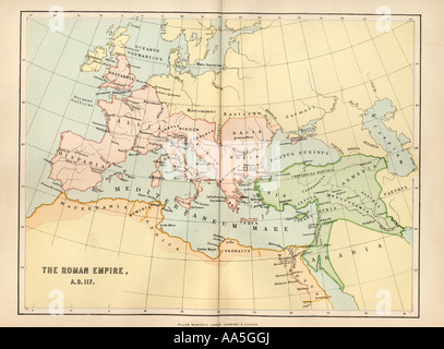 Map of the Roman Empire, 2nd century AD, (1902). Artist: Unknown Stock ...