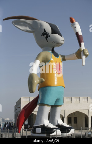 Orry, a mascot for the Asian Games, Doha, Qatar Stock Photo - Alamy
