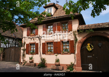 Old cottage in a small german village Stock Photo - Alamy