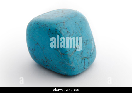 A Howlite Turquoise gemstone Stock Photo - Alamy