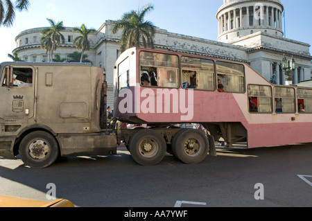 Camel bus in Havana Cuba Stock Photo - Alamy