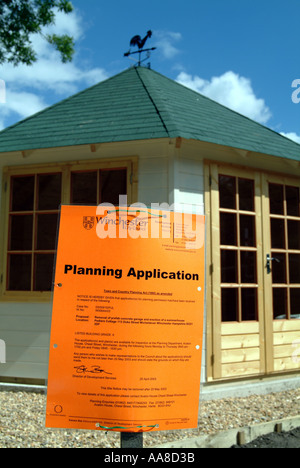 A planning notice of application for a listed building in the U.K Stock ...