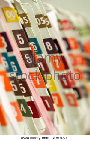 Color-coded medical files Stock Photo: 20048199 - Alamy