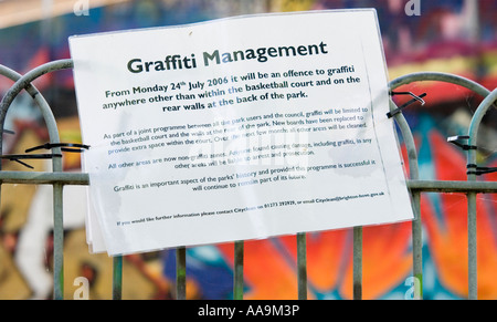 Tarner Park in Brighton where graffiti is allowed in certain areas ...