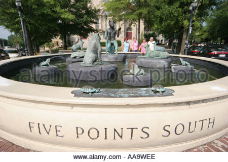 Alabama, Birmingham, Five Points South, historic neighborhood at Stock ...