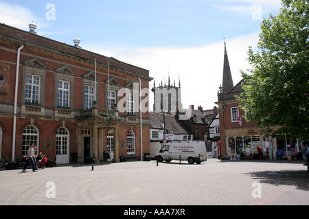 evesham town centre square timber framed buildings worcestershire Stock ...