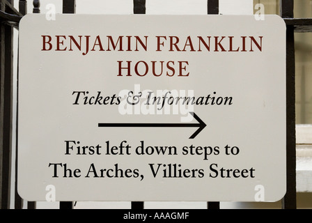 Benjamin Franklin house, London, England, UK Stock Photo - Alamy