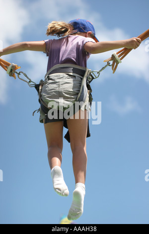 Florida, bungee safety harness, trampoline, gymnastics, jumping Stock ...
