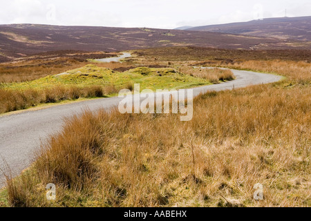 UK Wales Clwyd Ruabon Mountain Cyrn y Brain hilltop road from Minera to ...
