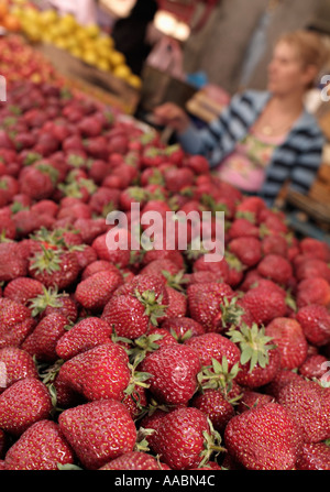 Fresh Market Strawberries Stock Photo - Alamy