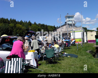 Car park at Cartmel Races Stock Photo - Alamy
