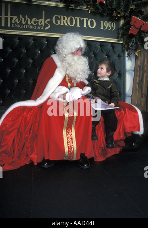 Father Christmas in Harrods Department Store Stock Photo - Alamy
