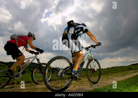 Mountain Biking Brightstone Down Isle of Wight England UK Great Britain ...