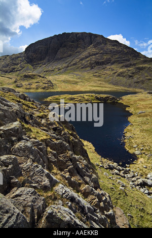 The mountain Great End and Sprinkling Tarn in the lake district ...