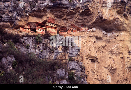 Grave houses of Revash Peru Stock Photo - Alamy