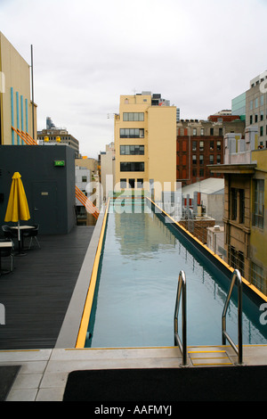 Swimming pool at The Adelphi hotel, Melbourne, Australia Stock Photo ...