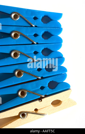 group of pegs with one different and all the group similar Stock Photo ...