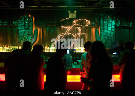 View of the first floor bar at Pacha Club in New York City USA April ...