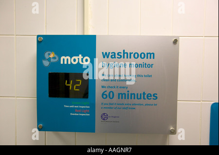 motorway service station toilets, showing how often they are cleaned ...