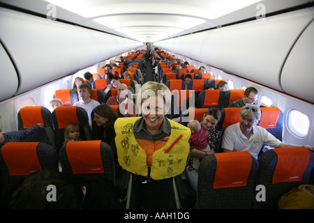 easyjet aircraft air passenger safety leaflet card showing exterior ...