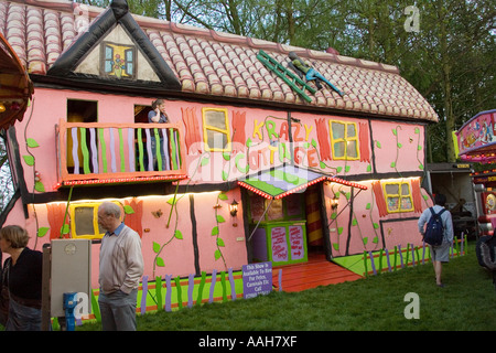Crazy fun house, fairground, suffolk, england Stock Photo - Alamy