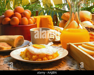 coffee and milk, a typical Brazilian drink, served hot for breakfast in ...