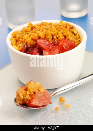PEAR AND DAMSON DESSERT Stock Photo - Alamy