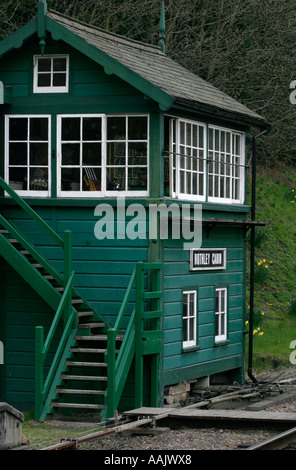 Great Central Railway Rothley Cabin signal box Stock Photo - Alamy