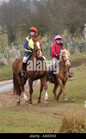 Pony trekkers riding thru open country on a Black Mountains riding loop ...