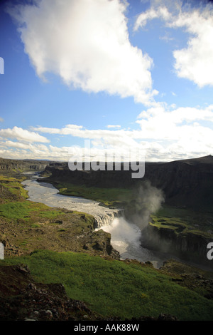 Dettifoss in Iceland, the most powerfull waterfall in Europe, known ...