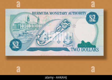 2 dollar bill from the island nation Bermuda Stock Photo - Alamy