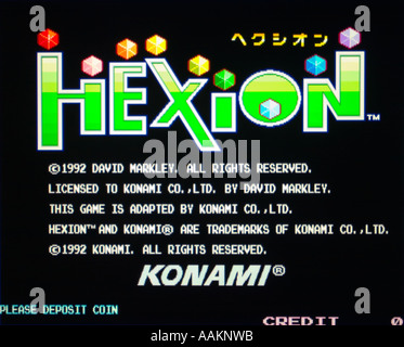 Hexion David Markley Konami 1992 vintage arcade videogame screenshot ...