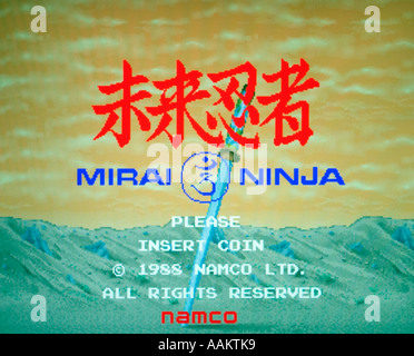 Mirai Ninja Namco 1988 vintage arcade videogame screenshot - Editorial ...