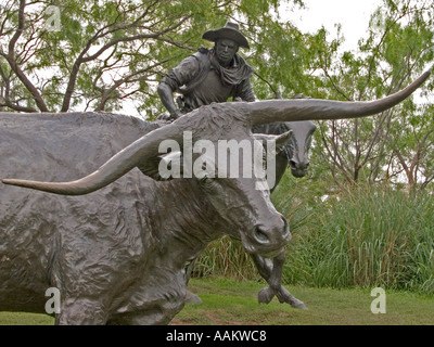 Longhorn Cattle Bronze Statues Dallas, Texas Stock Photo: 11828516 - Alamy