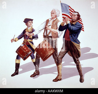 SPIRIT OF 76 BY ARCHIBALD M. WILLARD AMERICAN REVOLUTION WAR 1776 THREE ...