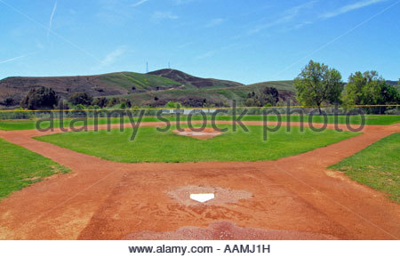 Home plate from pitcher's mound Stock Photo: 17746864 - Alamy