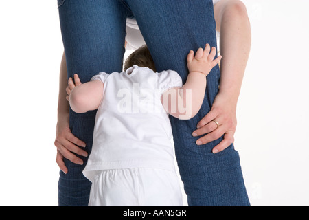 Toddler looking through legs Stock Photo - Alamy