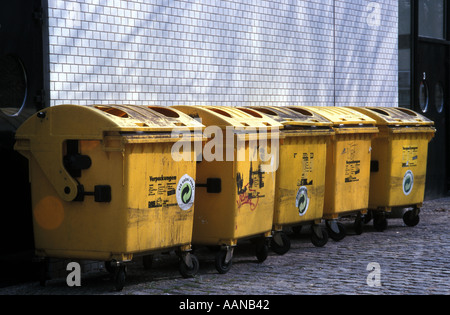 Germany Berlin separate containers for rubbish packaging glass and ...