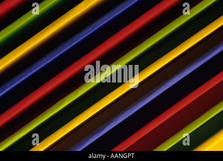 Colorful boxes laid out and evenly spaced creating a colorful pattern ...