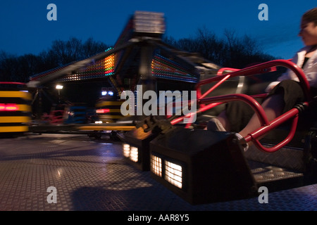 Travelling funfair in Springhead Park Rothwell Leeds Stock Photo - Alamy