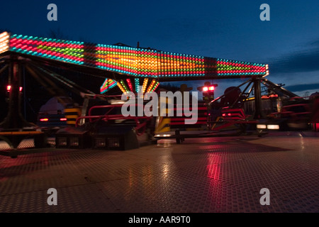 Travelling funfair in Springhead Park Rothwell Leeds Stock Photo - Alamy