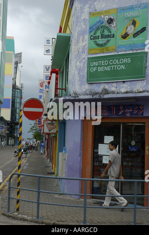Maldives City Of Male Stores Facade And The Grand Friday Mosque Dome ...