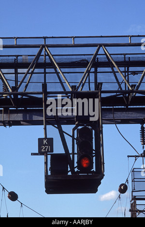 Colour light signal at King's Cross station, London Stock Photo - Alamy