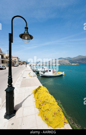 Kefalonia Greece Kephalonia Lixouri town square harbour port Stock ...