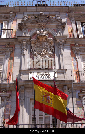 Madrid, Spain. La Plaza Major. Rectangular esplanade opened in 1620 ...