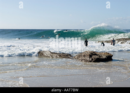 Surfing at Snapper Rocks/Superbank, Coolangatta, Gold Coast, Queensland ...