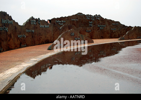 Three dimensional sculpted map of Morecambe bay Stock Photo - Alamy